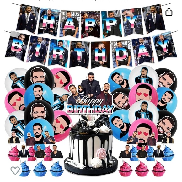 Party Supplies | Drake Great Singer Birthday Party Decorations Merch ...